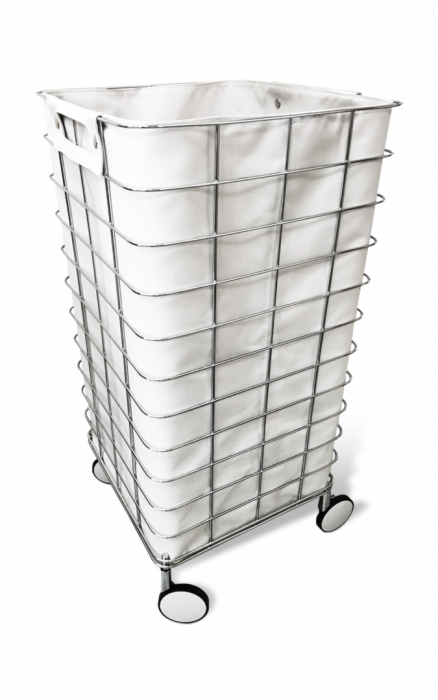 Wasmand Op Wielen Met Hangstang Rotan Wasmand Op Wielen Praktisch En